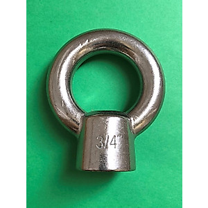 US STAINLESS Stainless Steel 316 Lifting Eye Nut 3/4" UNC Marine Grade Pitch of 10