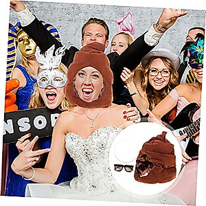 Abaodam 3 Sets Birthday Hat Kids Outfits Kids Tiara Browns Hat Xmas Poop Toys Kids Fruit Cap Christmas Stocking Stuffer Costume Accessory Decorative Poop Hat Party Poop Hat Keep Warm Child