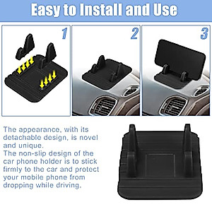 X AUTOHAUX Phone Holder for Car Universal Anti-Slip Dashboard Car Vehicle Cellphone Mobile Phone Pad GPS Mounting Mat Black
