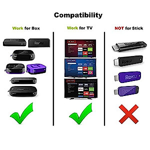 1-clicktech Remote for All Roku TV Brands [TCL/Hisense/Sharp/Insignia/ONN/Philips/Sanyo/JVC/.] and for Roku Players/Express/Ultra w/TOP Volume Buttons and Channel-Lock [NOT for Roku Stick]