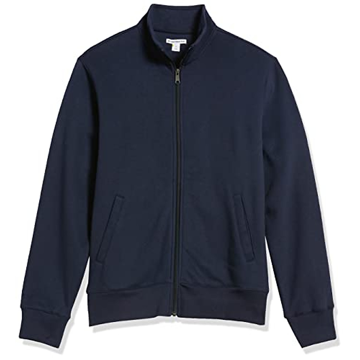 Amazon Essentials Men's Full-Zip Fleece Mock Neck Sweatshirt, Navy, Large