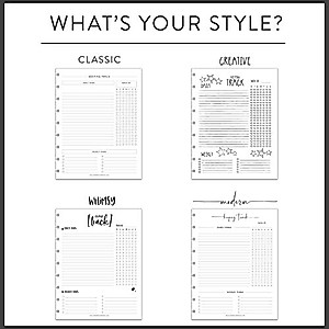 BetterNote Skinny To Do List Refills for Discbound Notebooks, Half Sheet Checklist, Fits Levenger Circa, Staples Arc, TUL, The Happy Planner, Disc Bound, Talia (Whimsy- 25 Sheets, 9-Disc, 7"x9.25")