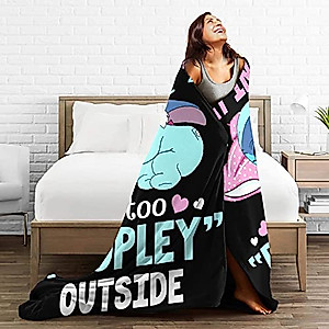 Shoutai Cartoon Blanket Ultra-Soft Throw Blankets Fleece Blanket Cozy Warm Flannel Blankets for Living Room Couch Bed All Season 60''x50''