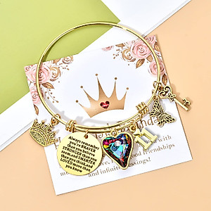 Miss Pink 11 Year Old Girl Bracelet Gift Ideas Girls Birthday Christmas Jewelry Presents 14k Gold Tone 11th Birthday Charm Bangle Bracelets Things Stuff for 11+ Daughter Granddaughter