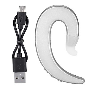 Ciglow Bluetooth Headphone, Hands Ear Hook Headset Painless Earphone Ergonomic Design Headset(Silver)