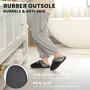 Homitem Fuzzy Slippers for Women Indoor and Outdoor Fluffy Bedroom House Shoes with Arch Support Memory Foam Winter Warm Ladeis Cute Comfy Cozy Black Size 7-8