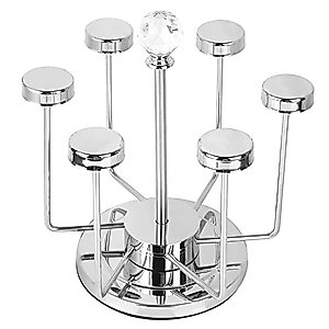Kuuleyn Wine Glass Holder,Wine Glass Drying Rack,Stemware Rack Under Cabinet Stainless Steel Hanger Storage Shelf Wine Glass Storage Holder Display Rack Stand