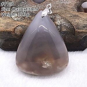 Natural Cherry Agate Pendant Jewelry For Women Men 47x38x13mm Beads Lucky Crystal Stone Sliver Gemstone AAAAA