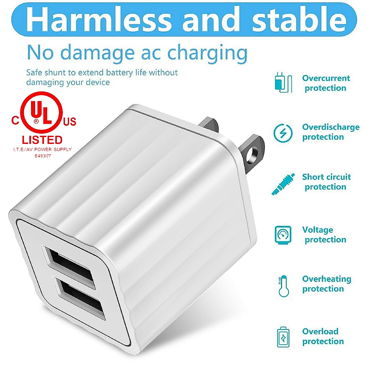 [Apple MFi Certified] iPhone Charger, Veetone 2 Pack 6FT Lightning to USB Fast Charging Data Sync Transfer Cord & Dual Port USB Wall Charger Plug Compatible with iPhone 12/12 Pro/11/XS/XR/X 8 7 6/iPad