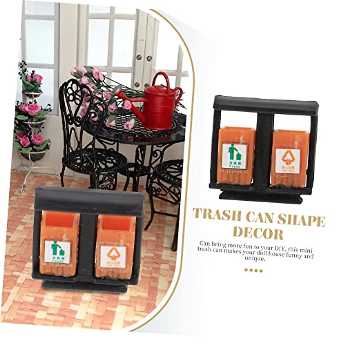 NOLITOY 10 Pcs Micro Landscape Wall Light Small Metal Trash Can with Lid Garbage Toy Trash Can Tin Can Galvanized Trash Can Tiny Recycle Can Tiny Trash Can Child Abs Puzzle Small Model