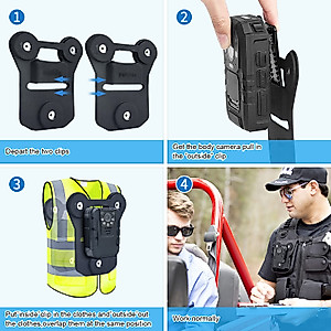 YIJIAOYUN Body Camera Magnetic Mount, Universal Strong Suction Magnet Mount Holder, Stick to Clothes for All Brand Body Cams with Wearable Clips