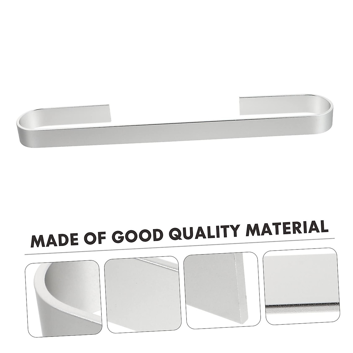 DRESSOOS 1 Set Nail Towel Rack Black Towel Holder Wall Mounted Towel Holder Kitchen Cabinet Holder Simple and Elegant Towel Holder Sticky Hanger Bathroom Shelf Household Space Aluminum