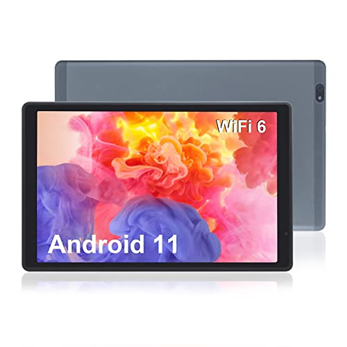 Tablet 10.1 Inch,Android 11 Tablets with 5G+WiFi6,3GB RAM 32GB ROM Storage,1280x800 IPS HD Glass Touchscreen,Quad-Core Processor,5MP+8MP Camera,Bluetooth5.0,6000mAh Battery,Metal Body((Silver)