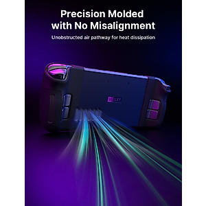 JSAUX Silicone Grip Protection Case Compatible with Steam Deck OLED/LCD, Steam Deck Grip, Steam Deck GripSkin, GripArmor Silicone Sleeve Set (one Left and one Right) - GP0016 Black