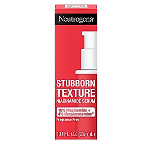 Neutrogena Stubborn Texture Resurfacing Serum With 10% Niacinamide & 4% Neoglucosamine designed for Acne-Prone, Improves Uneven Skin Tone & Refines Texture, Fragrance-Free, 1 fl. oz