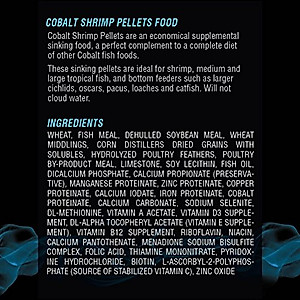 Cobalt Aquatics Shrimp Pellet, 20 oz, White/Black