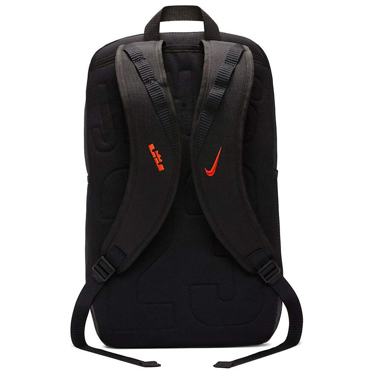 Nike LeBron James Basketball Backpack Black/Black/Team Orange BA6155-010