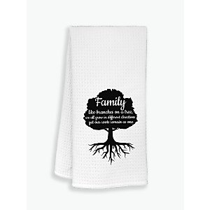 Inspirational Quote Family Kitchen Towels Dishcloths,Family Like Branches On A Tree Dish Towels Tea Towels Hand Towels For Kitchen,Housewarming Gifts For New House New Apartment Women Men Families