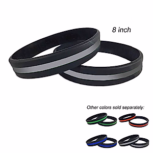 LEO Challenge Coins Gray Silicone Police Bracelet (Gray) - Corrections, Correctional Officer