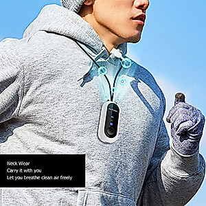 Haofy Necklace Purifier USB Charging Negative Ion Mini Wearable Air Purifier for Office Car Travel Necklace Purifier