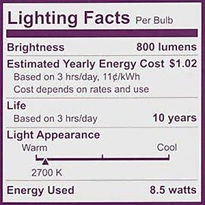 Philips 461798 LED Non-Dimmable A19 Frosted Light Bulb: 800-Lumen, 2700-Kelvin, 8.5-Watt (60-Watt Equivalent), E26 Base, Soft White, 12-Pack