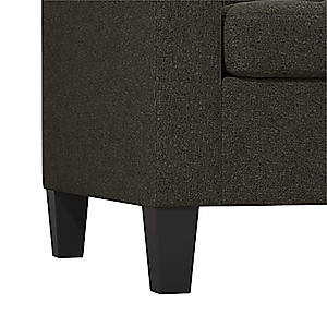 DHP Emily Upholstered Sofa Couch Living Room Furniture, Grey