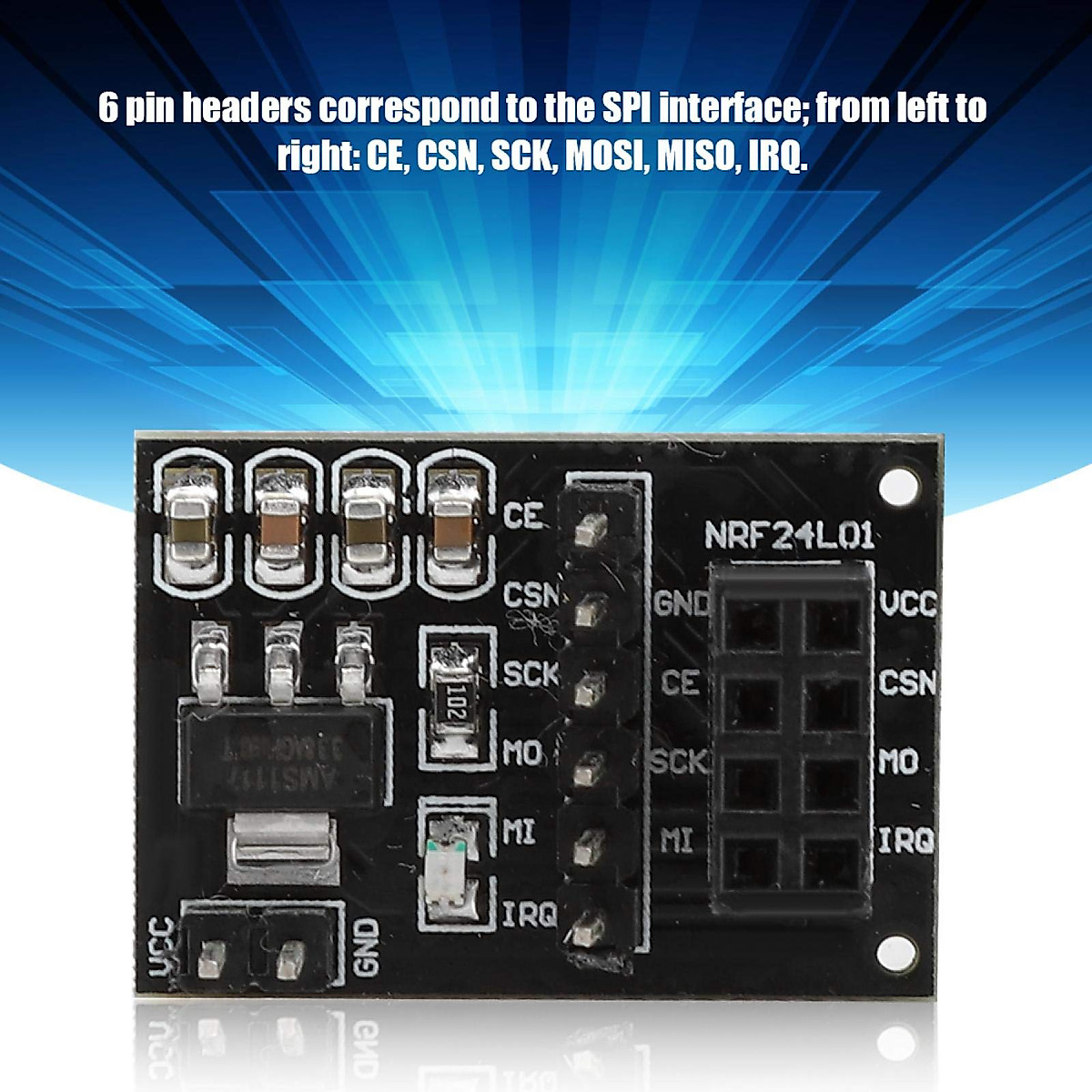 10PCS Black Socket Adapter Board,3.3V NRF24L01+ Module Pinboard Socket Adapter Module Board