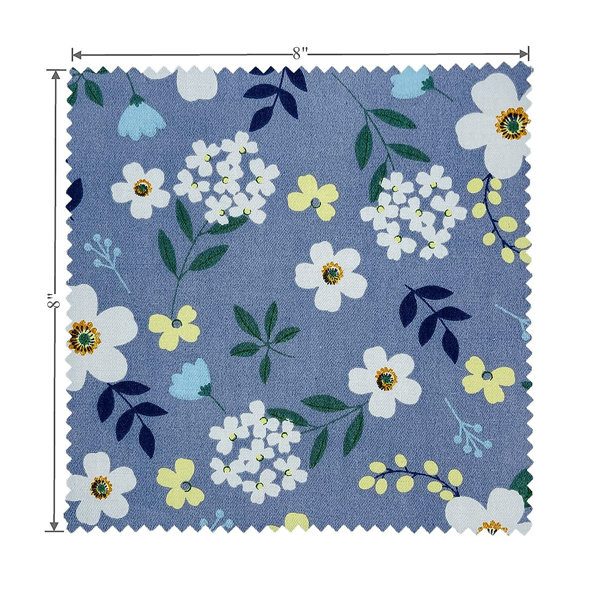 Retro Floral Print Precut Quilting Fabric 100% Cotton Fabric Squares 8x8 for Quilt Beginners (25Pcs) SZRUIZFZ