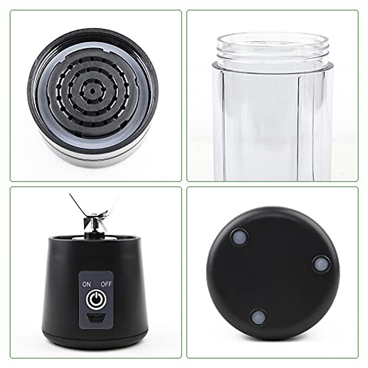 Portable Personal Mini Smoothie Blender: Single Small Size Fruit Juice Blender USB Rechargeable Shake Smoothies Mixer Battery Operated Individual Juicer Cup for Travel Camping Outdoor - Pink