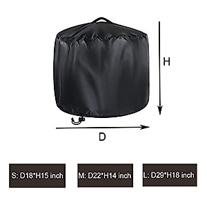 PETSOLA Portable Cover Brazier Cover Sun Waterproof Dust Durable Wear Resistant for Outside Camping Indoor Garden, M