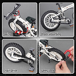 QLT QIAOLETONG Foldable Motorcycle Building Blocks