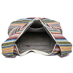 Women Shoulder Handbags Fashion canvas Hippie Crossbody Bags Bohemian Animal Prints Hobo Bags (Off-white)