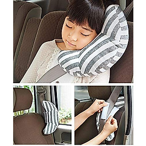 Kids Car Travel Pillow Car Seat Belt Pillow Cute Plush Headrest Cushion Neck Pillow Safety Strap Cover Universal Fit