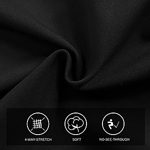 GymSmart Mid Waisted Yoga Cargo Pants for Women Stretch Bootcut Casual Pants Black