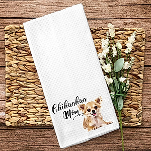 Chihuahua Mom Microfiber Kitchen Towel Gift for Animal Dog Lover