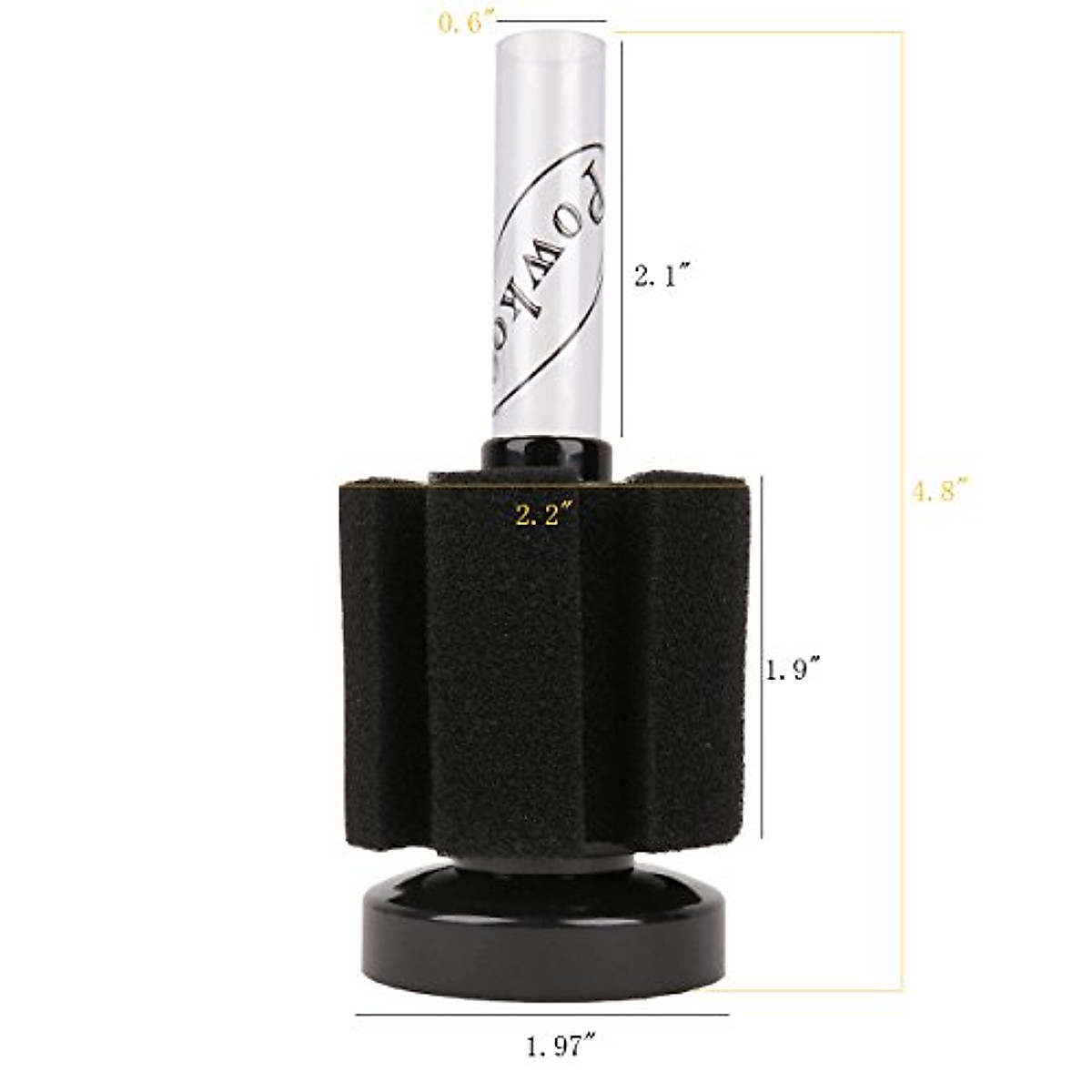 Powkoo Mini Sponge Filter Aquarium Air Filter Sponge Little Filter for Fry, Betta, Breeder Fish Tank