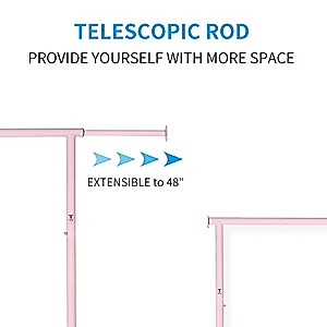 Fishat Pink Double Rod Garment Rack & Simple Garment Rack