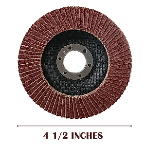 28 Packs Flap Disc 4-1 2 Inch Angle Grinder Attachments Grinding Wheel Angle Grinder Sanding Disc 40 60 80 120 Grit Grinding Disc (4 1/2 Inches)