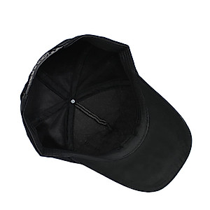 Gudessly Adjustable Breathable Rhinestone Baseball Cap for Women Bling Sequins