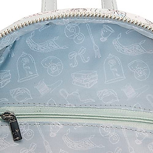 Loungefly Disney Princesses Sketch Pastel Colors All Over Print Womens Double Strap Shoulder Bag Purse