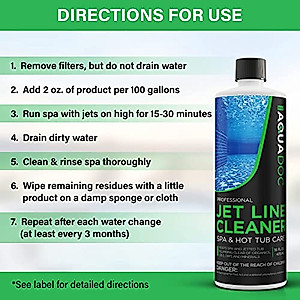 MAV AquaDoc Spa Jet Cleaner for Hot Tub - Spa Jet Line Cleaner for Hot Tubs & Jetted Tub Cleaner to Keep Your Jets Clean - Fast Acting Spa Flush for Hot Tub (Jet Line Cleaner - 1 Pint)