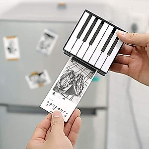 Phomemo M02 Pocket Printer - with 3 Rolls Transparent Gold Paper， Compatible with iOS + Android for Plan Journal, Study Notes, Art Creation, Work, Gift