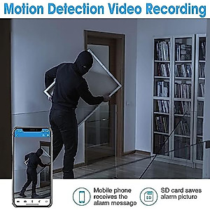 Aneekiti Mini Spy Camera Wireless WiFi Hidden Camera 1080P Full Hidden Cameras with Night Vision and Motion Detection Security Nanny Camera for Outdoor Home Office1 black