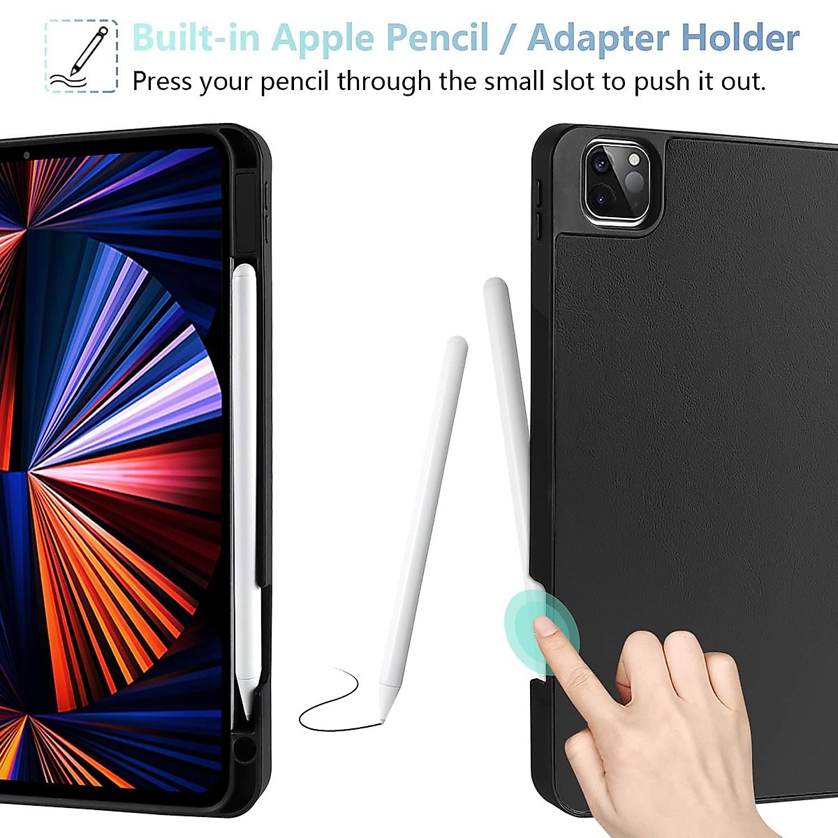 MEEgoodo Custom Personalized Name Case for iPad 10th Generation 10.9 inch Case 2022, Customized Cover with Trifold Stand + Pencil Holder + Auto Wake/Sleep+Soft TPU Protective Stand Back Shell for Kids