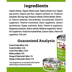 Tender And True Pet Food, Dog Food Chicken Liver Organic, 12.5 Ounce (Pack of 12)