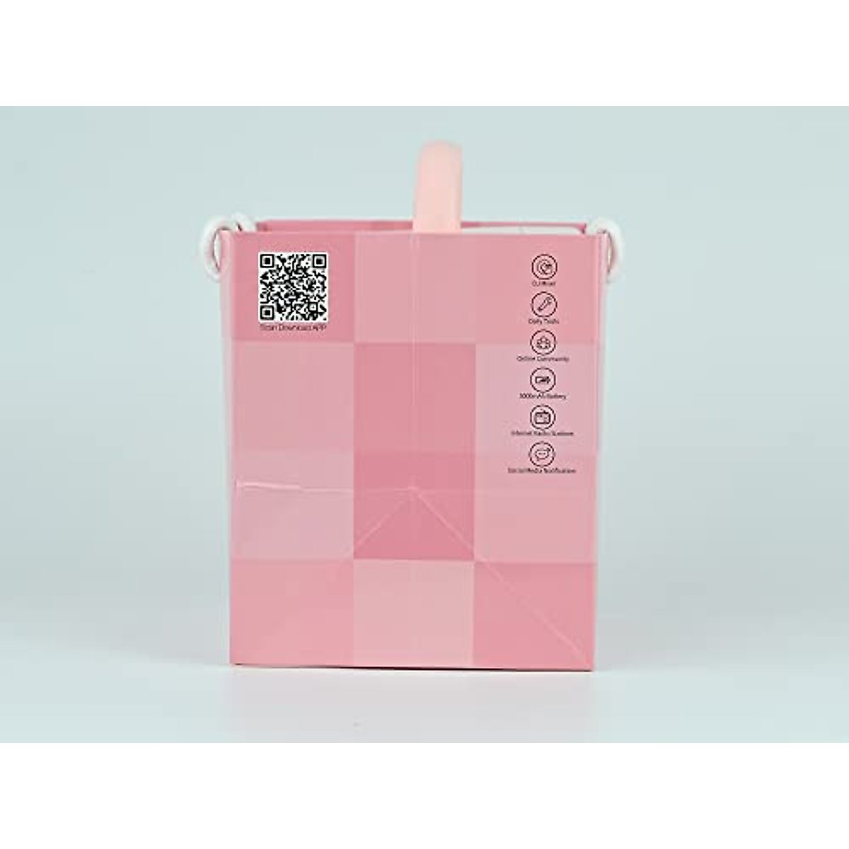 Divoom Ditoo Retro Pixel Art Game Bluetooth Speaker with 16X16 LED App Controlled Front Screen (Pink)