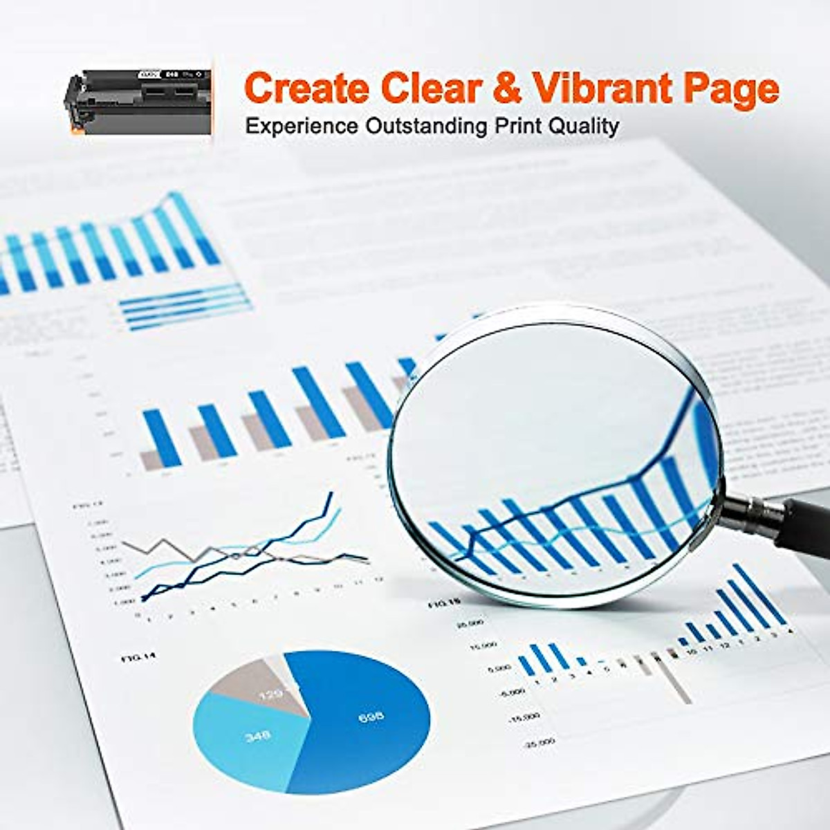 ejet 046H Toner mf733cdw Toner Cartridge Replacement for Canon 046 Toner Cartridges for Canon MF733Cdw MF731Cdw MF735Cdw LBP654Cdw Printer(1 Black,1 Cyan,1 Magenta,1 Yellow,4 Pack) Up to 2,300 Pages