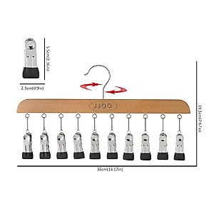 Legging Organizer for Closet Hanging, Pants Hangers with Clips Holds Up to 10 Leggings, Space Saving & 360 Rotaing Desin, Great for Jeans, Hats, Shorts, Socks (1Pack)