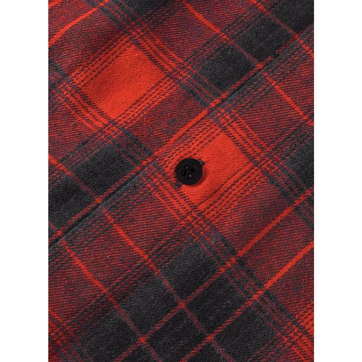 JMIERR Flannel Hoodies for Men Casual Button Down Plaid Long Sleeve Lightweight Winter Shirts Jackets,US 46 (XL),0Red