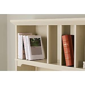 Bush Furniture Salinas Hutch, Desk Attachment with Shelf Storage for Home Office, 60W, Antique White